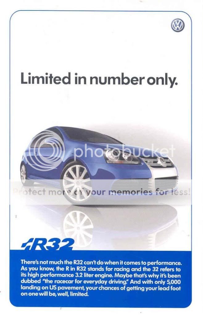 Original .:R32 Sales Brochures 2004 & 2008 | VW Vortex - Volkswagen Forum