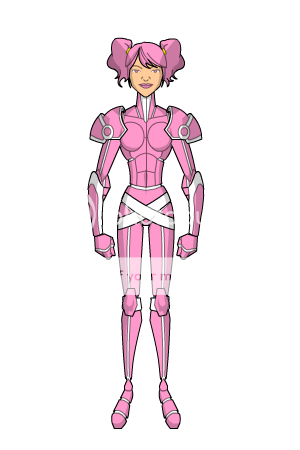 Pink Anime Power-Suit Girl - Champions - HERO Games